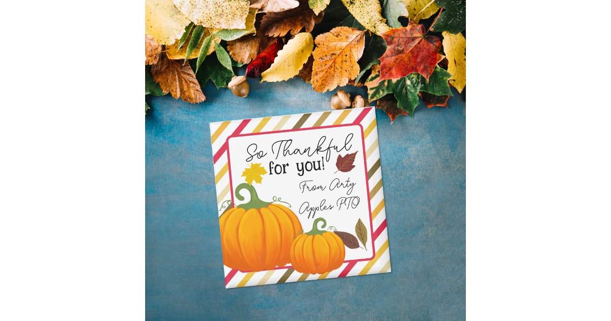 So Thankful For You Fall Volunteer or Staff gift Magnet | Zazzle