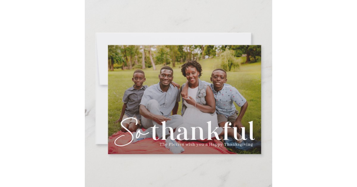 So Thankful Thanksgiving Photo Cards | Zazzle