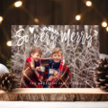 So Very Merry Brush Script Modern Christmas Photo Holiday Card | Zazzle