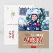 So Very Merry Holiday Photo Postcard | Zazzle