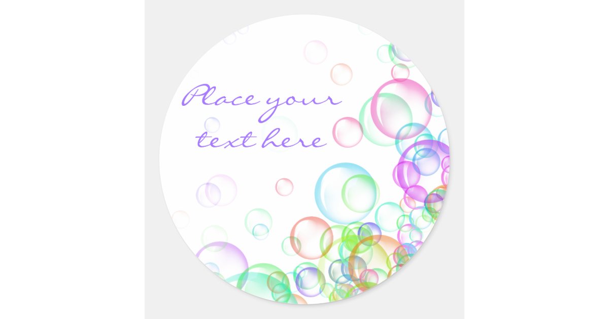 Soap Bubbles Classic Round Sticker | Zazzle