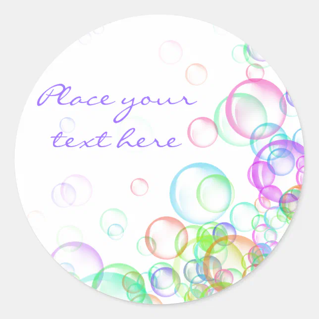Soap Bubbles Classic Round Sticker | Zazzle