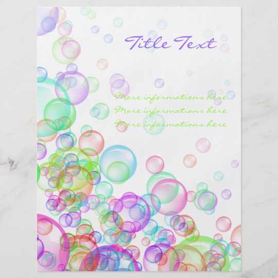 Soap Bubbles Flyer | Zazzle.com