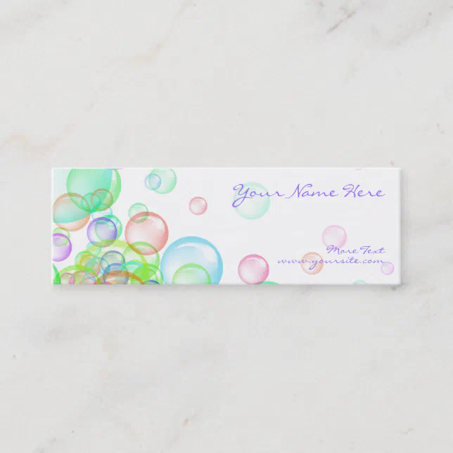 Soap Bubbles Mini Business Card | Zazzle
