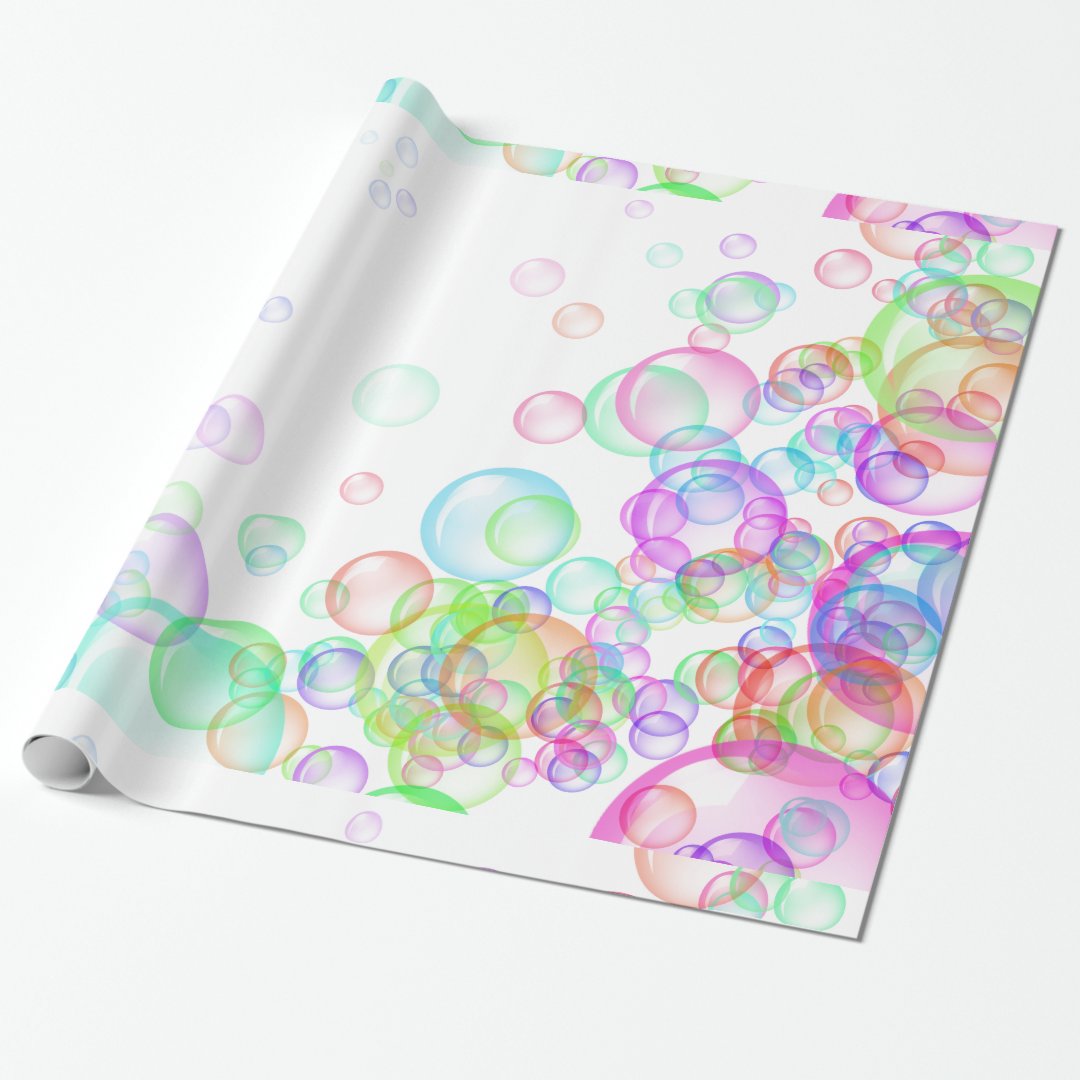 Soap Bubbles Wrapping Paper | Zazzle
