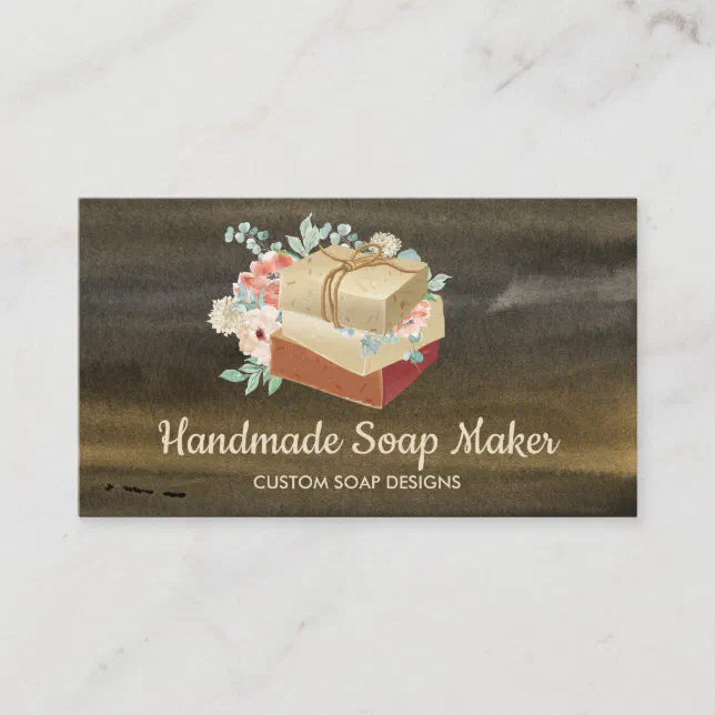 Soap Handmade Bath Tub Organic Botanic Business Card | Zazzle