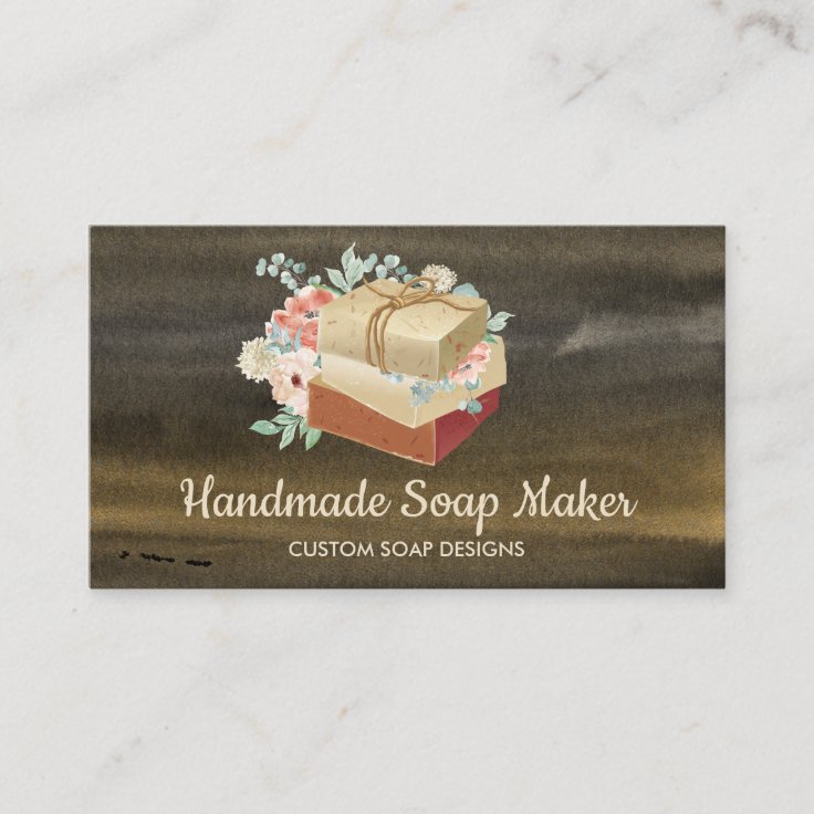 Soap Handmade Bath Tub Organic Botanic Business Card | Zazzle