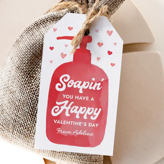 Soap Kids Valentines Day Gift Tags | Zazzle
