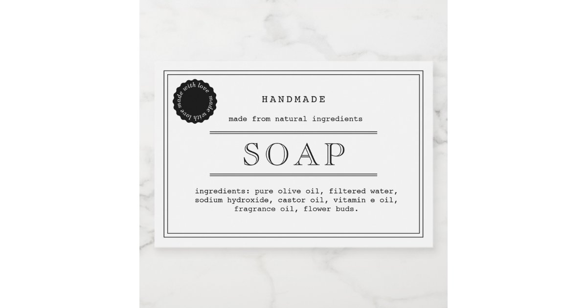 Soap Label Packaging Design | Zazzle