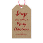Soap You Have a Merry Christmas Gift Tags | Zazzle
