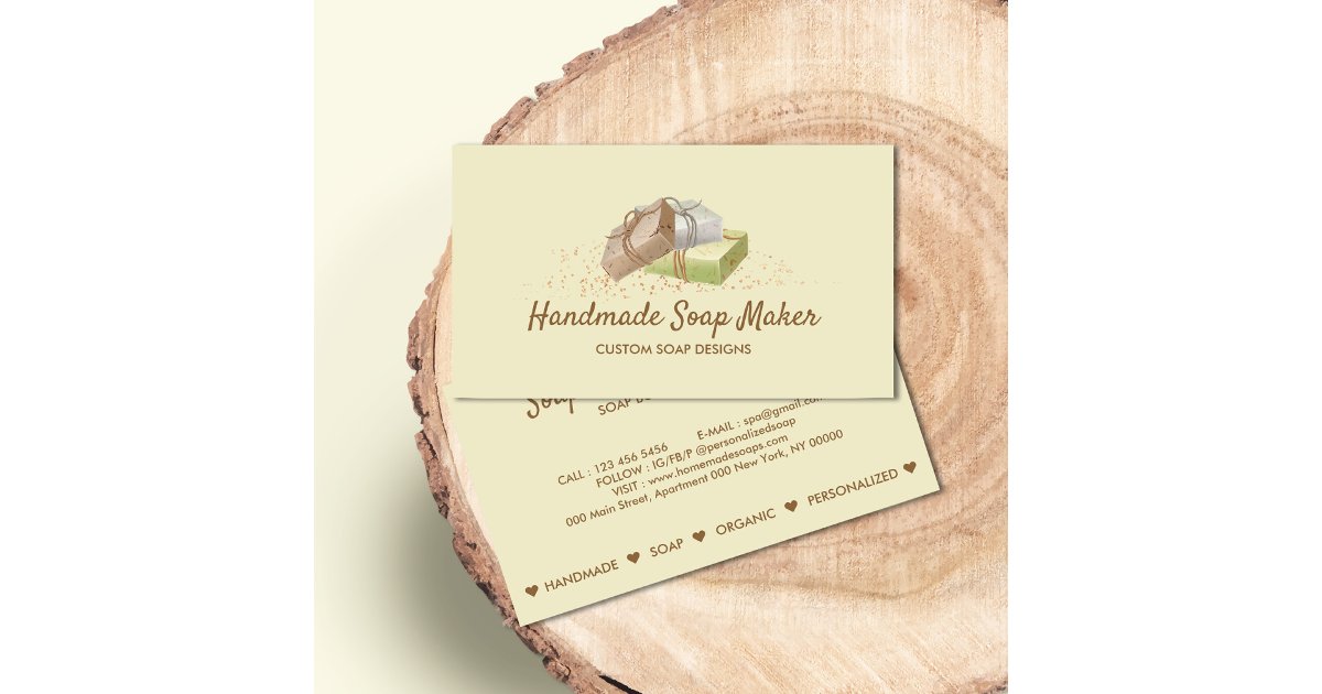 Soaps Branding Business Card | Zazzle