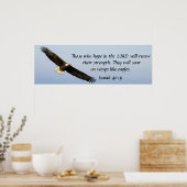 Soar like an eagle bible verse Isaiah 40:31 poster | Zazzle