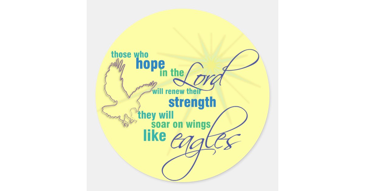 Soar on Wings Christian Scripture stickers | Zazzle