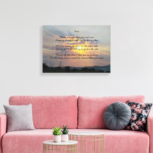 Soar poem stretch canvas print | Zazzle