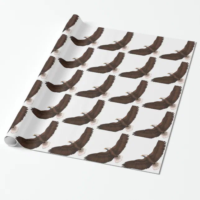 Soaring Bald Eagle Wrapping Paper | Zazzle