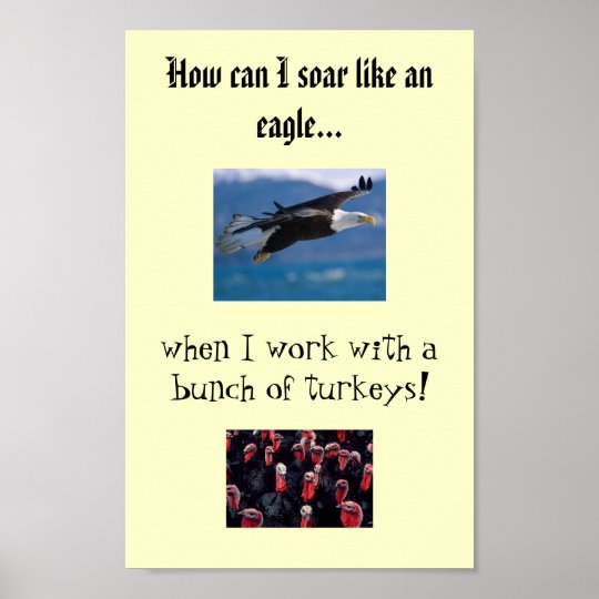 soaring eagle, Turkeys, How can I soar like an ... Poster | Zazzle.com
