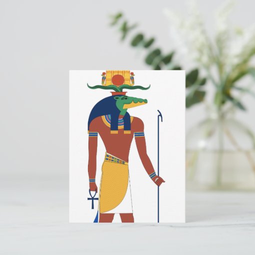 Sobek Crocodile God Postcard | Zazzle
