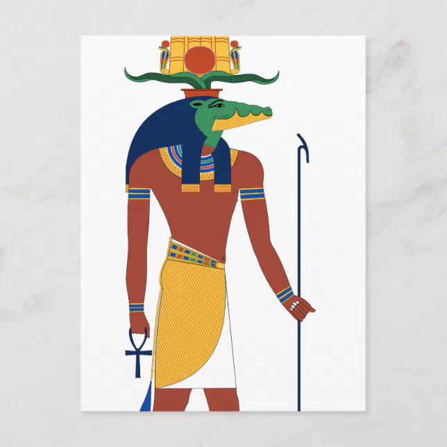 Sobek Crocodile God Postcard | Zazzle