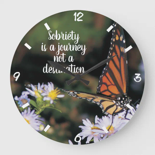 Sobriety is a journey clock | Zazzle