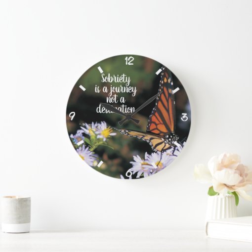 Sobriety is a journey clock | Zazzle