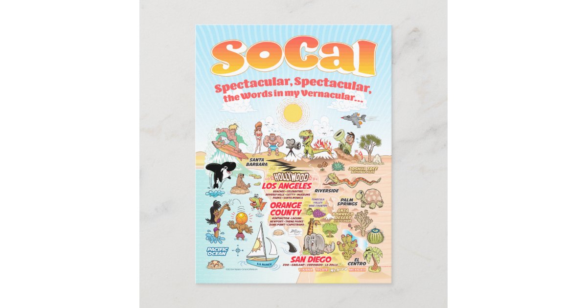 SoCal Scene Postcard | Zazzle