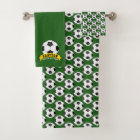 Sports soccer ball themed bathroom towel set | Zazzle.com