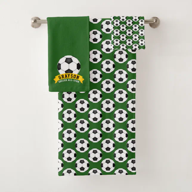 Soccer All-Star Bath Towel Set | Zazzle