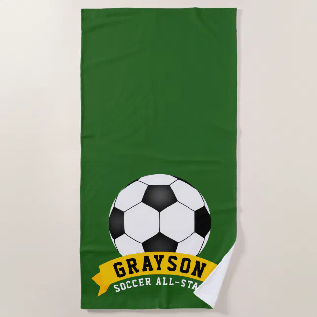 Soccer All-Star Beach Towel | Zazzle