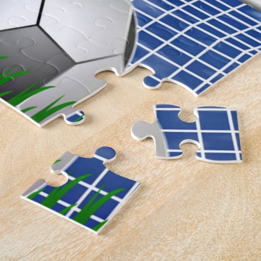 Soccer ball and net jigsaw puzzle | Zazzle