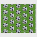 Soccer Ball and Pitch Personalized Wrapping Paper | Zazzle