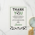 Soccer Ball Birthday Thank You Card | Zazzle