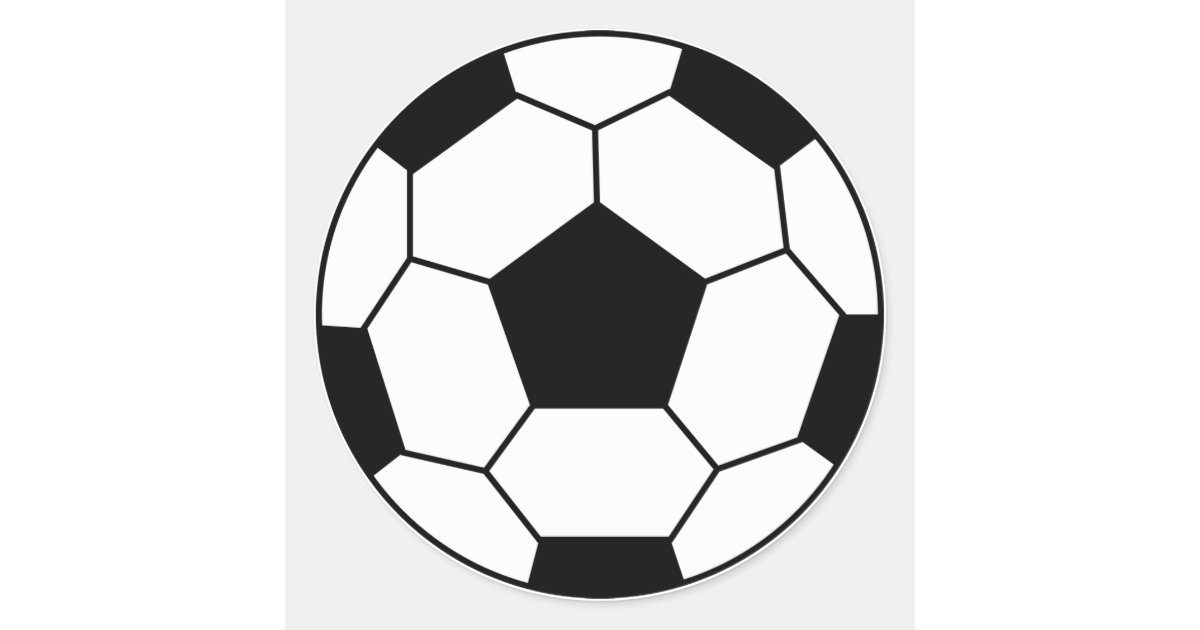 Soccer Ball Black Sticker | Zazzle