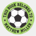 Soccer ball bookplate book label | Zazzle