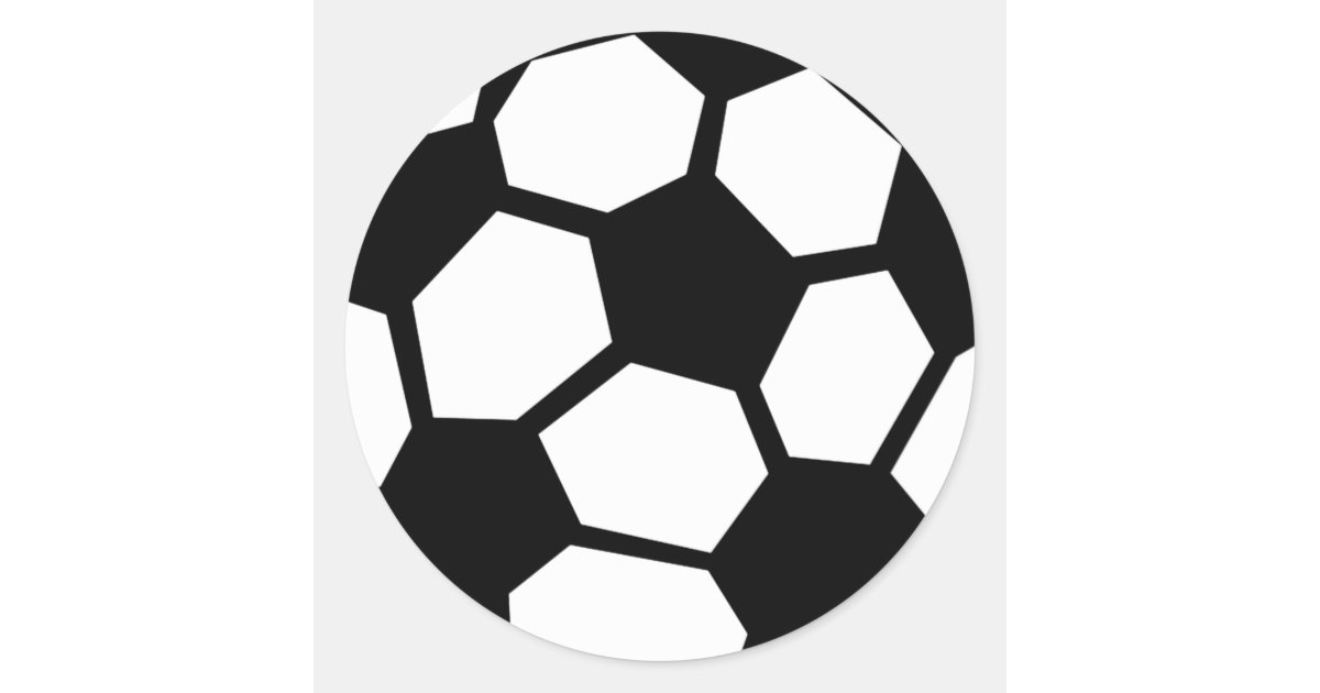 Soccer Ball Classic Round Sticker | Zazzle