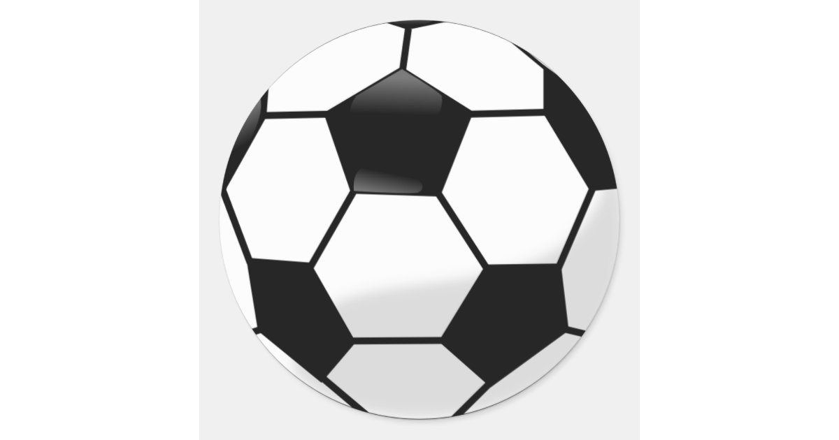 Soccer Ball Classic Round Sticker | Zazzle