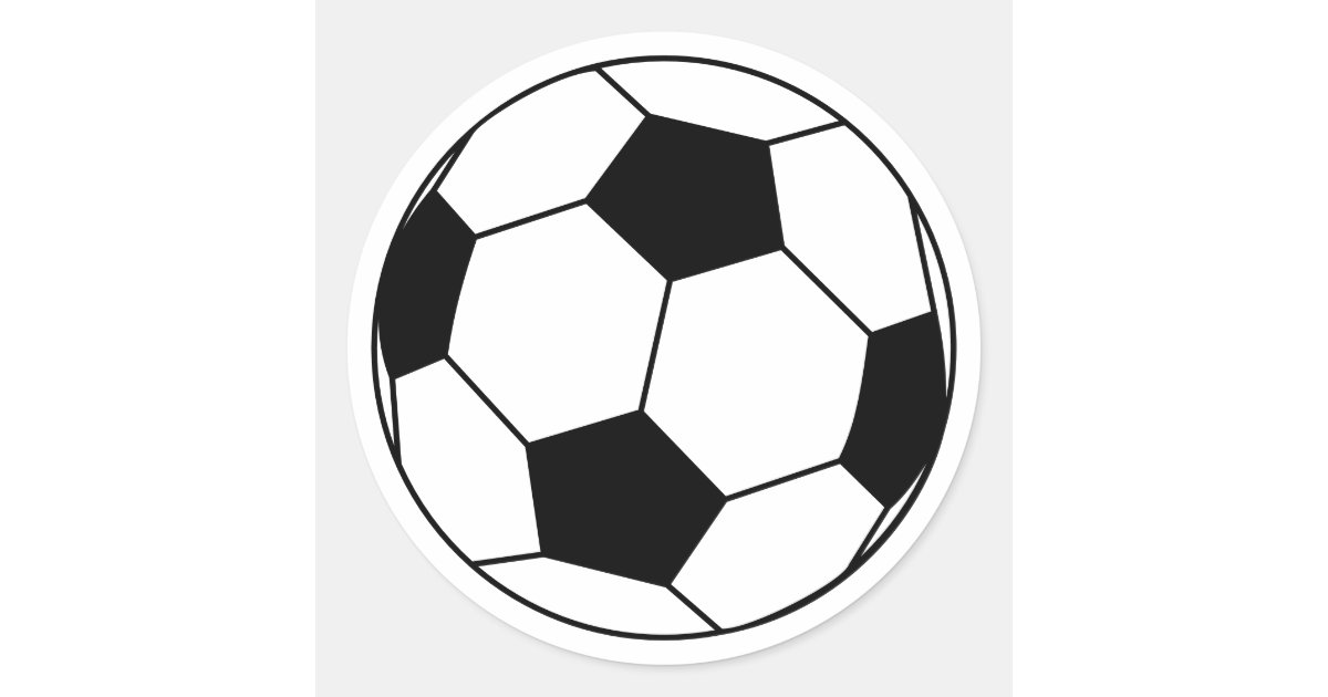 Soccer ball classic round sticker | Zazzle
