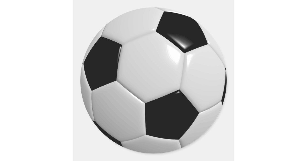 Soccer Ball Classic Round Sticker | Zazzle