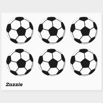 Soccer Ball Classic Round Sticker | Zazzle