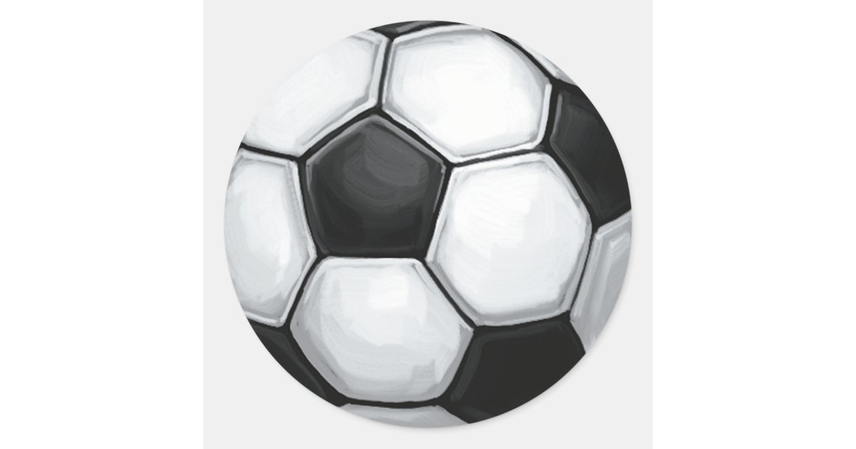 Soccer Ball Classic Round Sticker | Zazzle