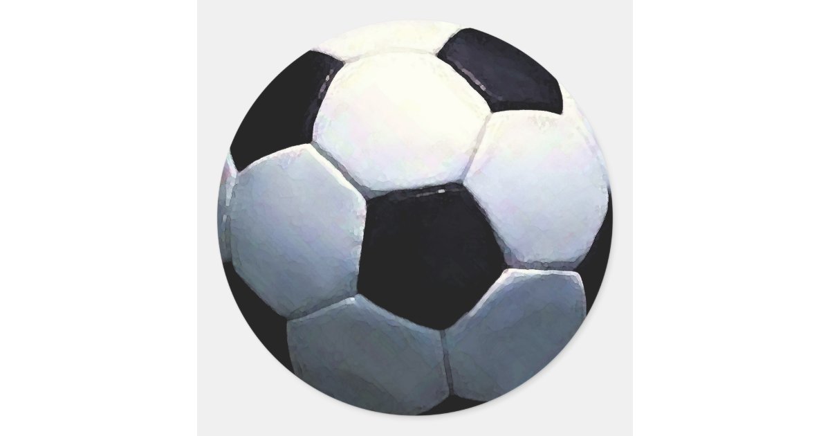 Soccer Ball Classic Round Sticker | Zazzle