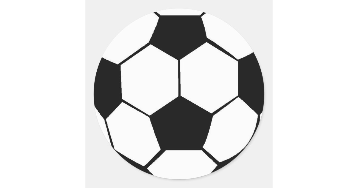 Soccer Ball Classic Round Sticker | Zazzle
