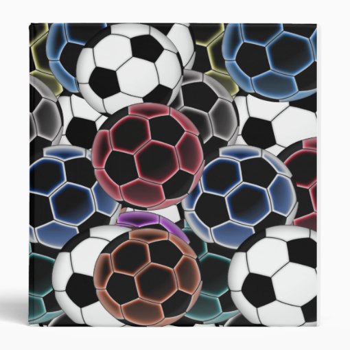 Soccer Ball Collage Binder | Zazzle