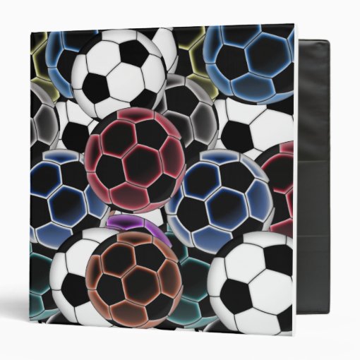 Soccer Ball Collage Binder | Zazzle