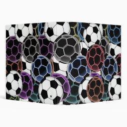 Soccer Ball Collage Binder | Zazzle