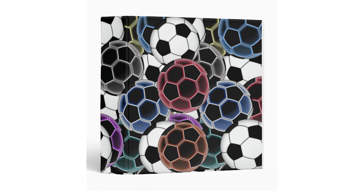 Soccer Ball Collage Binder | Zazzle