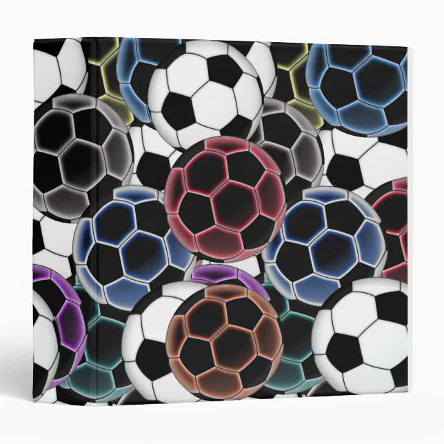 Soccer Ball Collage Binder | Zazzle