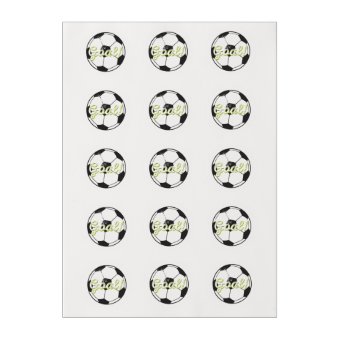 Soccer Ball Cupcake Icing- Black Edible Frosting Rounds | Zazzle