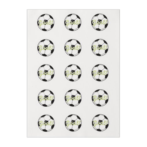 Soccer Ball Cupcake Icing- Black Edible Frosting Rounds | Zazzle