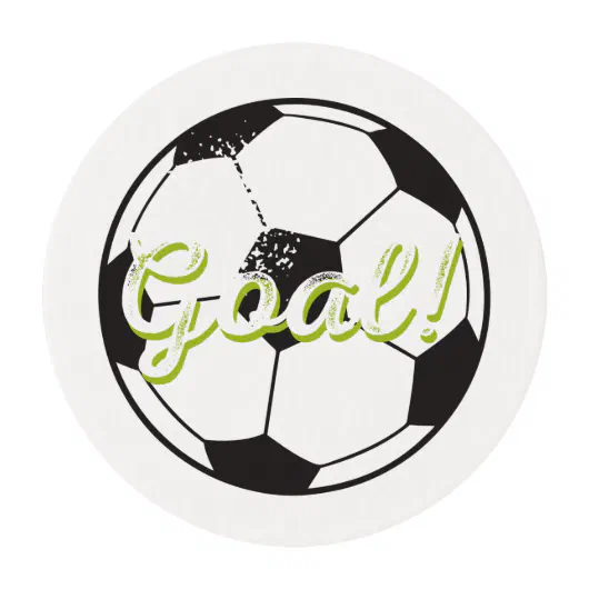 Soccer Ball Cupcake Icing- Black Edible Frosting Rounds | Zazzle