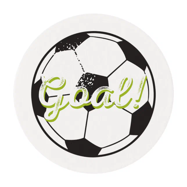 Soccer Ball Cupcake Icing- Black Edible Frosting Rounds | Zazzle